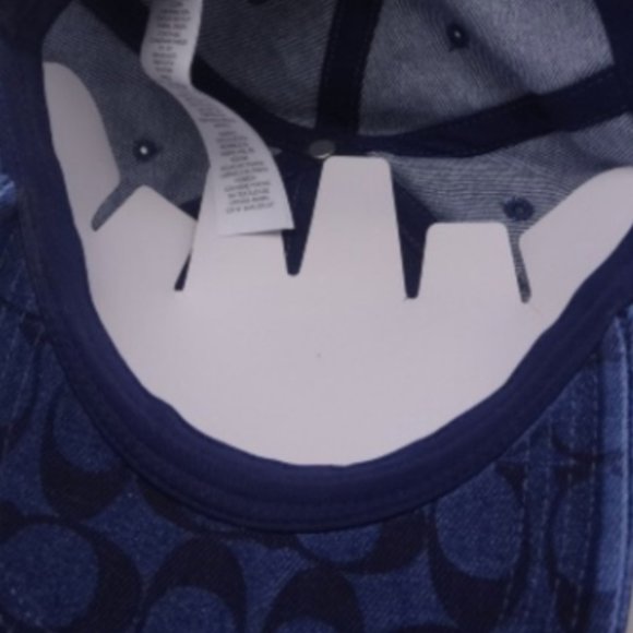 Coach | Accessories | Coach Denim Signature Baseball Womens Hat Os New ...